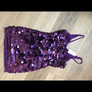 Dresses | Vibrant Purple Sequin Party Dress Brand New Wtags | Poshmark